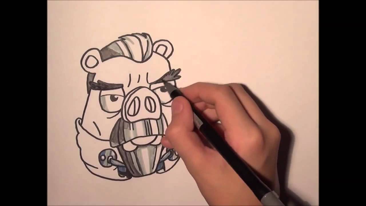 How To Draw Count Dooku Pig from Angry Birds Star Wars 2 + Free ...