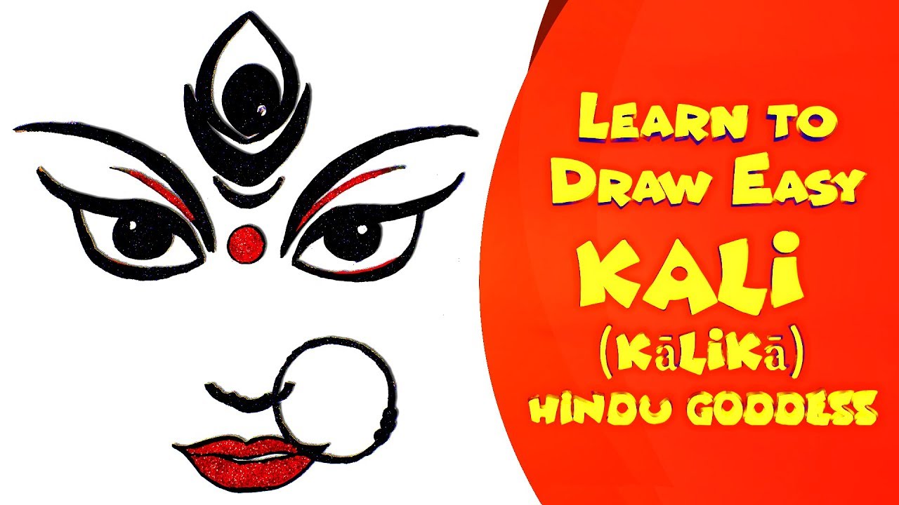 Happy Kali Chaudas, How to Draw Goddess Kali using Color & Glitter ...
