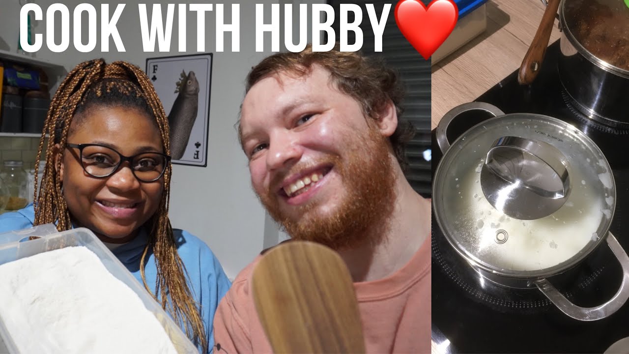 My German Husband cooks African Food (Funge) - YouTube