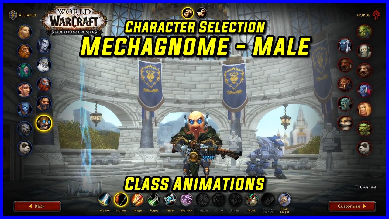 WoW Class Animations - Mechagnome Male - WoW Shadowlands Character ...