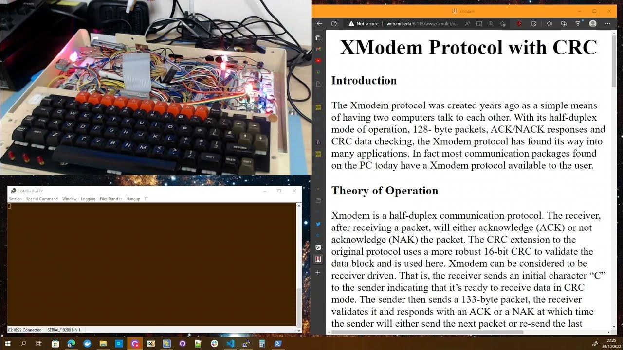 XMODEM implemented in BASIC (dflat) on my 6502 homebrew computer! - YouTube