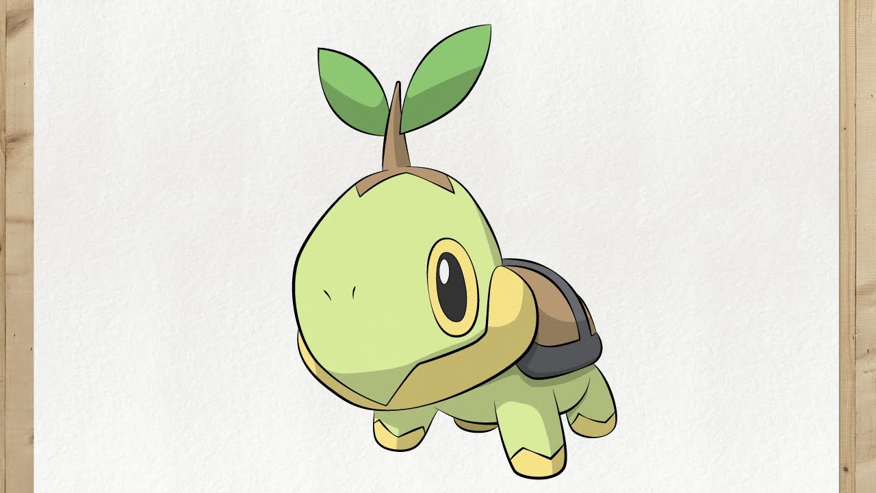 Como desenhar o POKEMON TURTWIG passo a passo, fácil e rápido - YouTube
