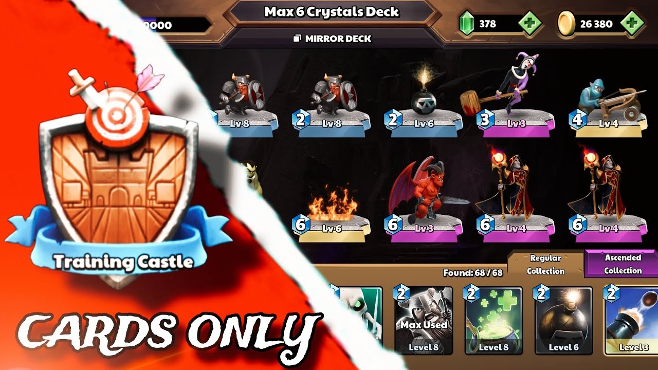 Castle Crush 🔥 Using Training Castle Card's Only 🔥 Challenge Gameplay 🔥 ...