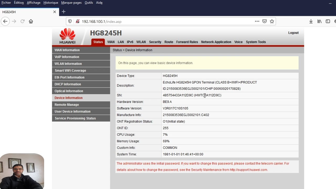 URL filtré sur HUAWEI HG 8245H مراقبة روتر - YouTube