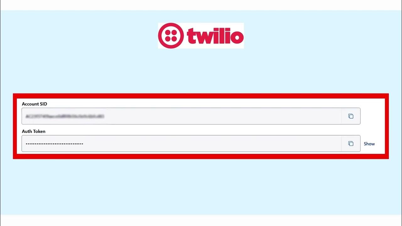 Twilio Credentials - YouTube