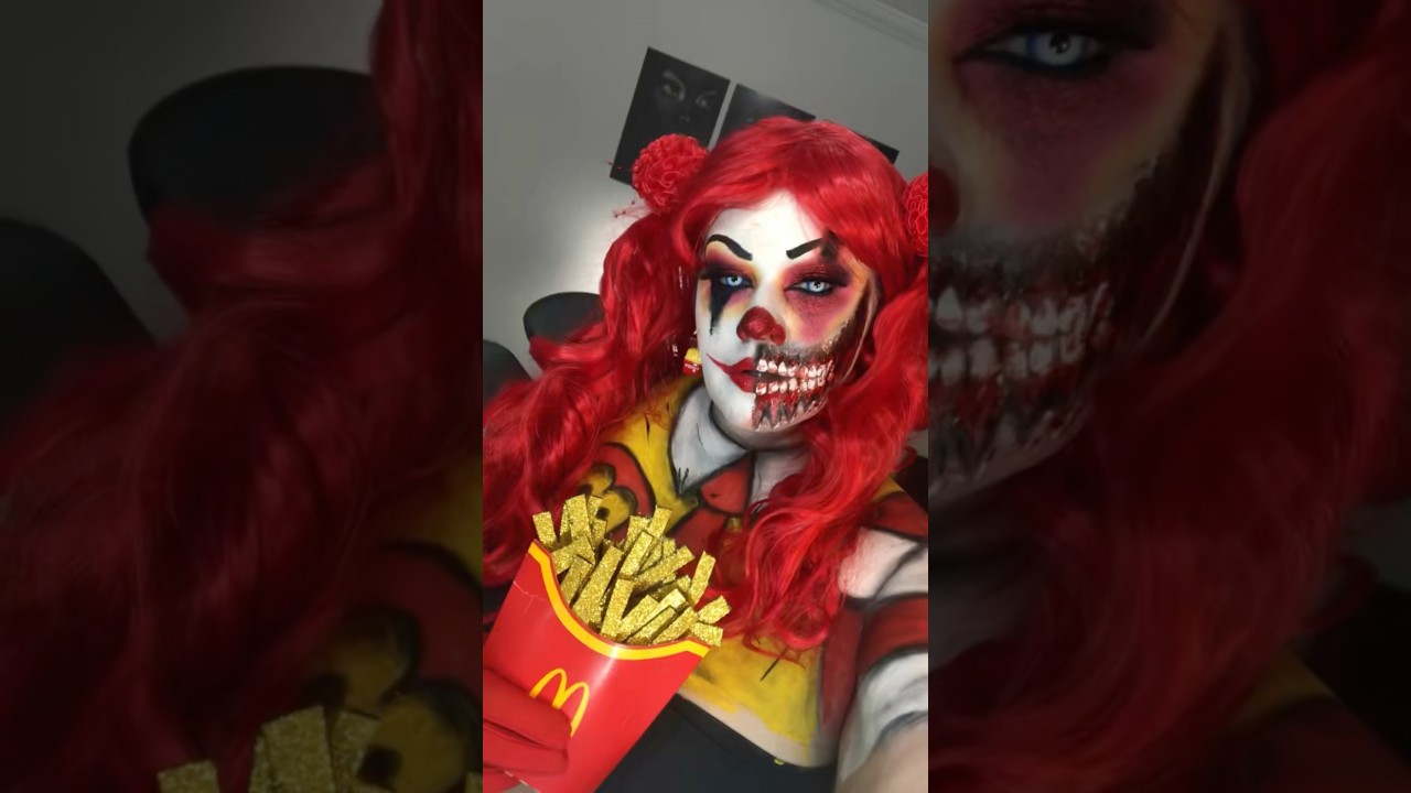 Make do Ronald McDonald Halloween #makeup #makeupartist #halloween # ...