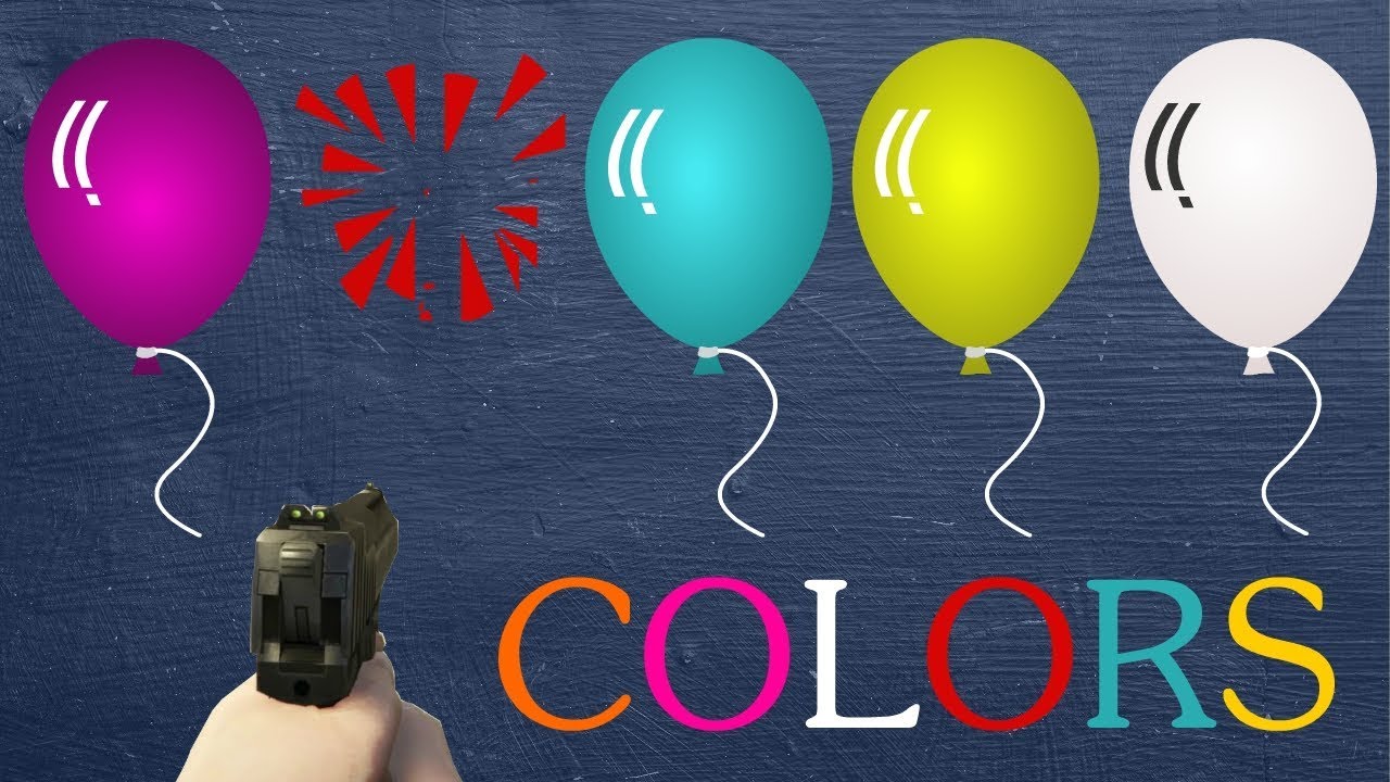 Color Vocabulary for Kids | Learn colours names with balloons | color ...