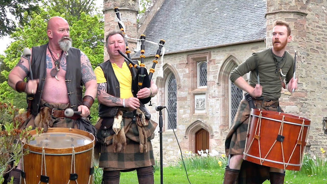 'Tribal King' by Scottish band Clann An Drumma on Moot Hill in the ...