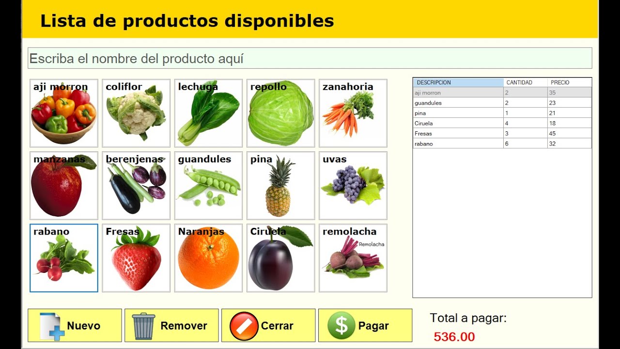 Listar productos en botones con imagenes, estilo Super Mercado con Visual Basic.NET 2019 - YouTube