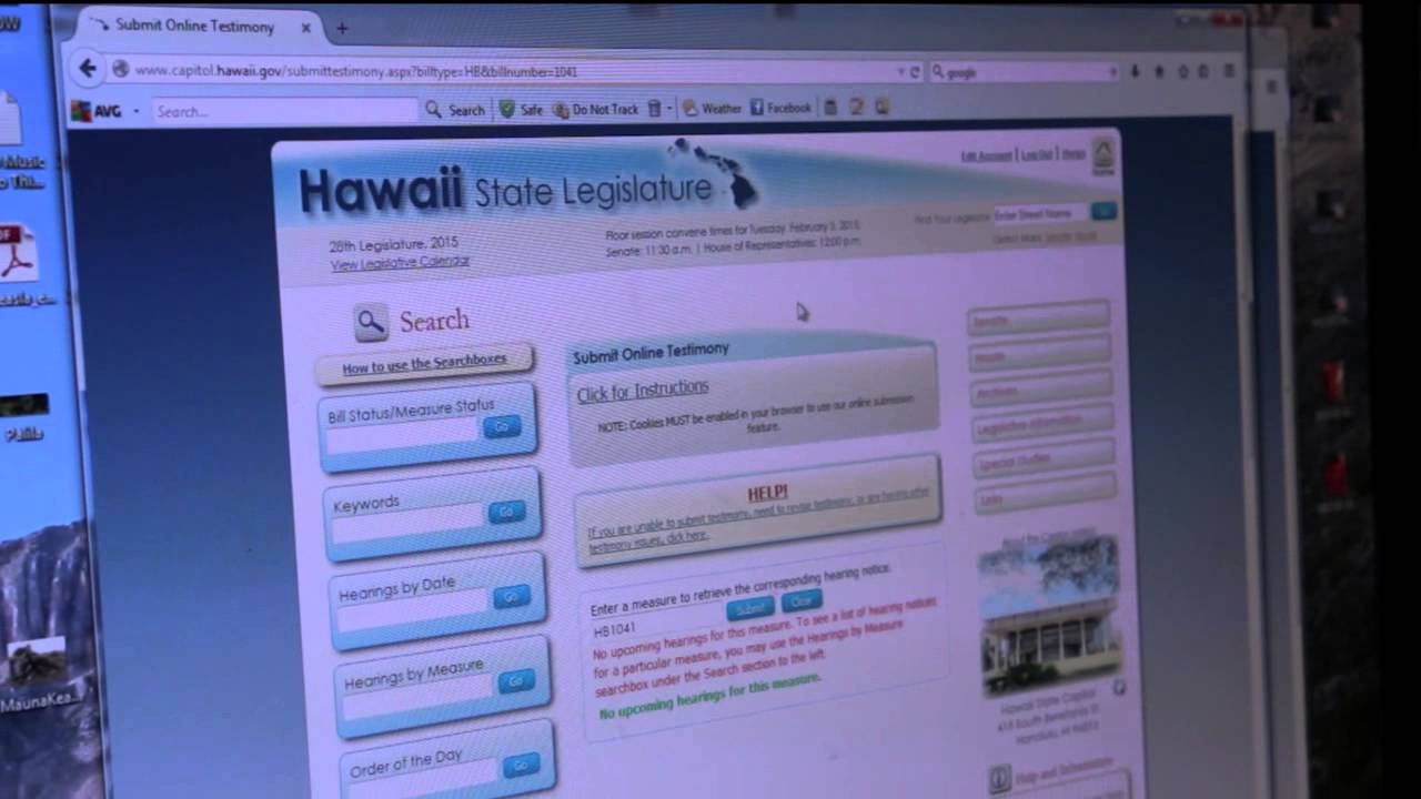 How to Support/Oppose Hawaii Legislation Online - YouTube