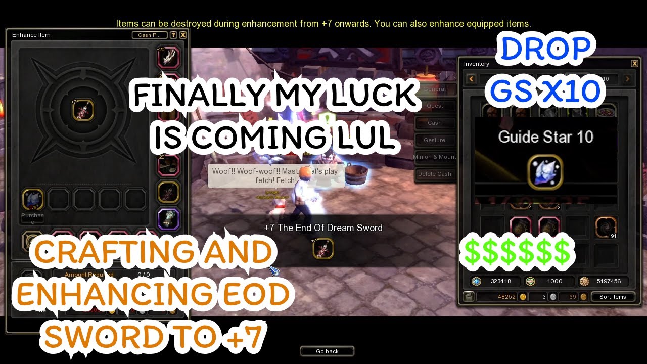 FINALLY MY TIME IS COMING - DROPING GS x10 - CRAFTING AND ENHANCING MY ...
