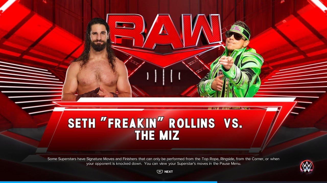 Seth Freakin Rolins vs The Miz Monday Night Raw 2023 #wwe2k23 #ps5 # ...