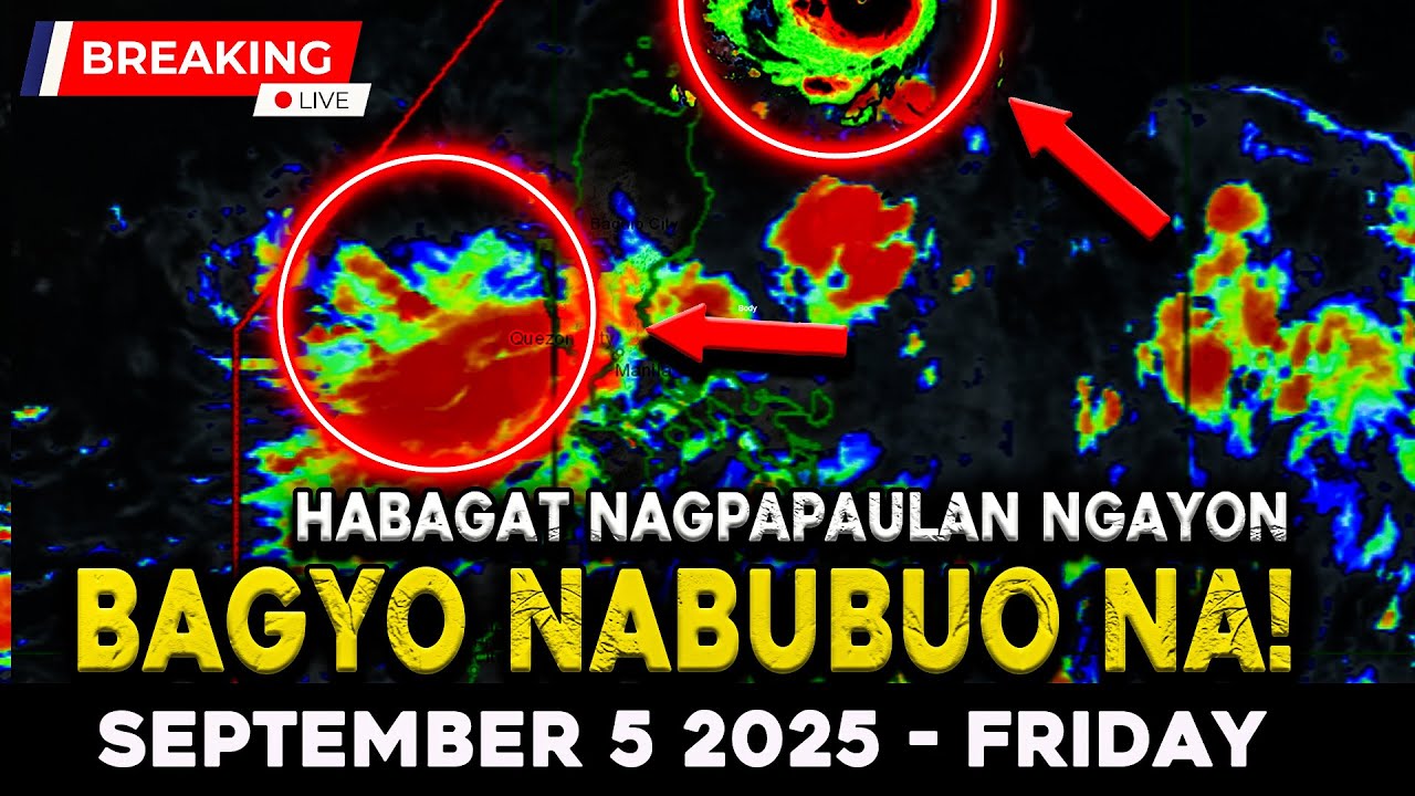 SEPTEMBER 5 2025 | BAGYO NABUBUO NA SA MAY KANLURAN! DALAWANG LOW ...