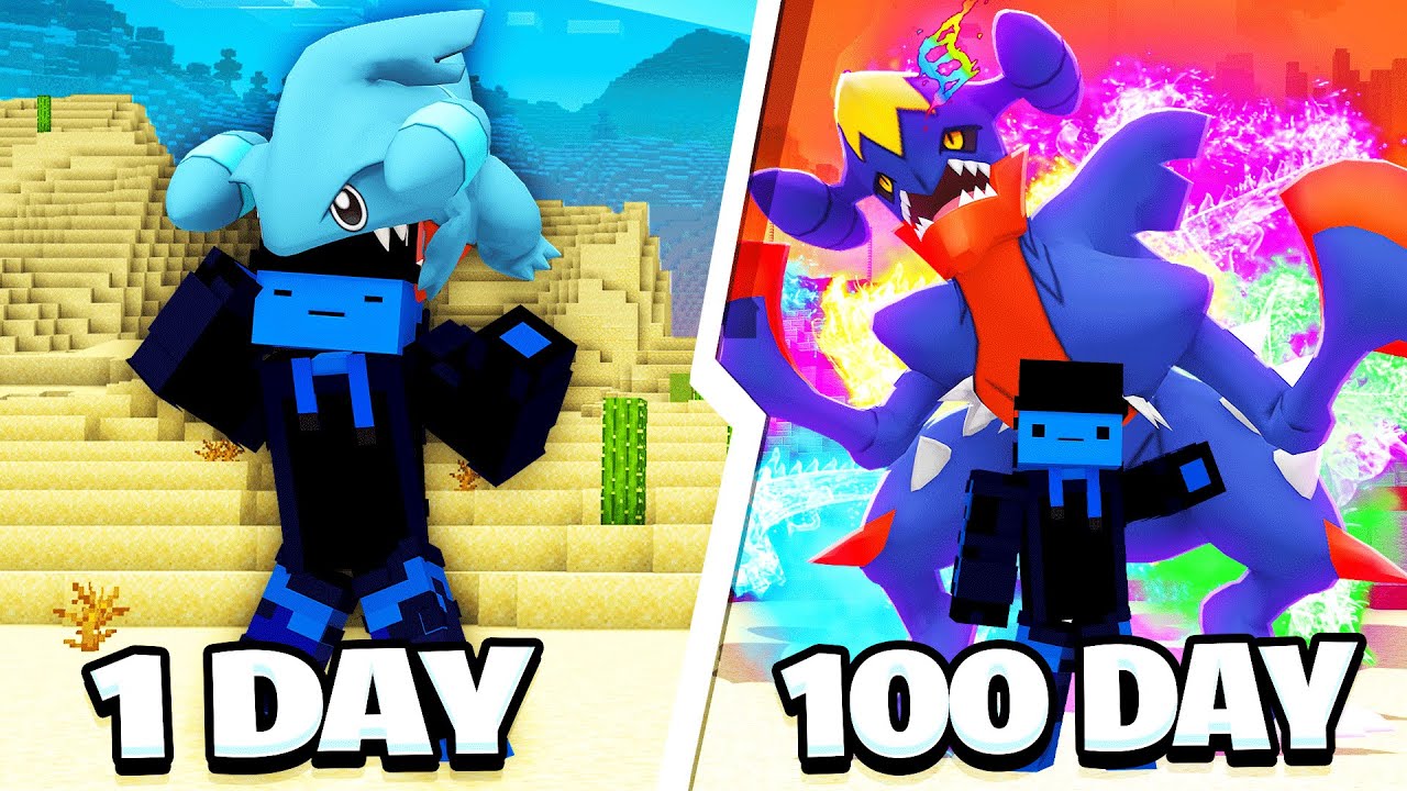 I SPENT 100 DAYS in DRAGON TYPE ONLY PIXELMON (Minecraft Pokémon) - YouTube