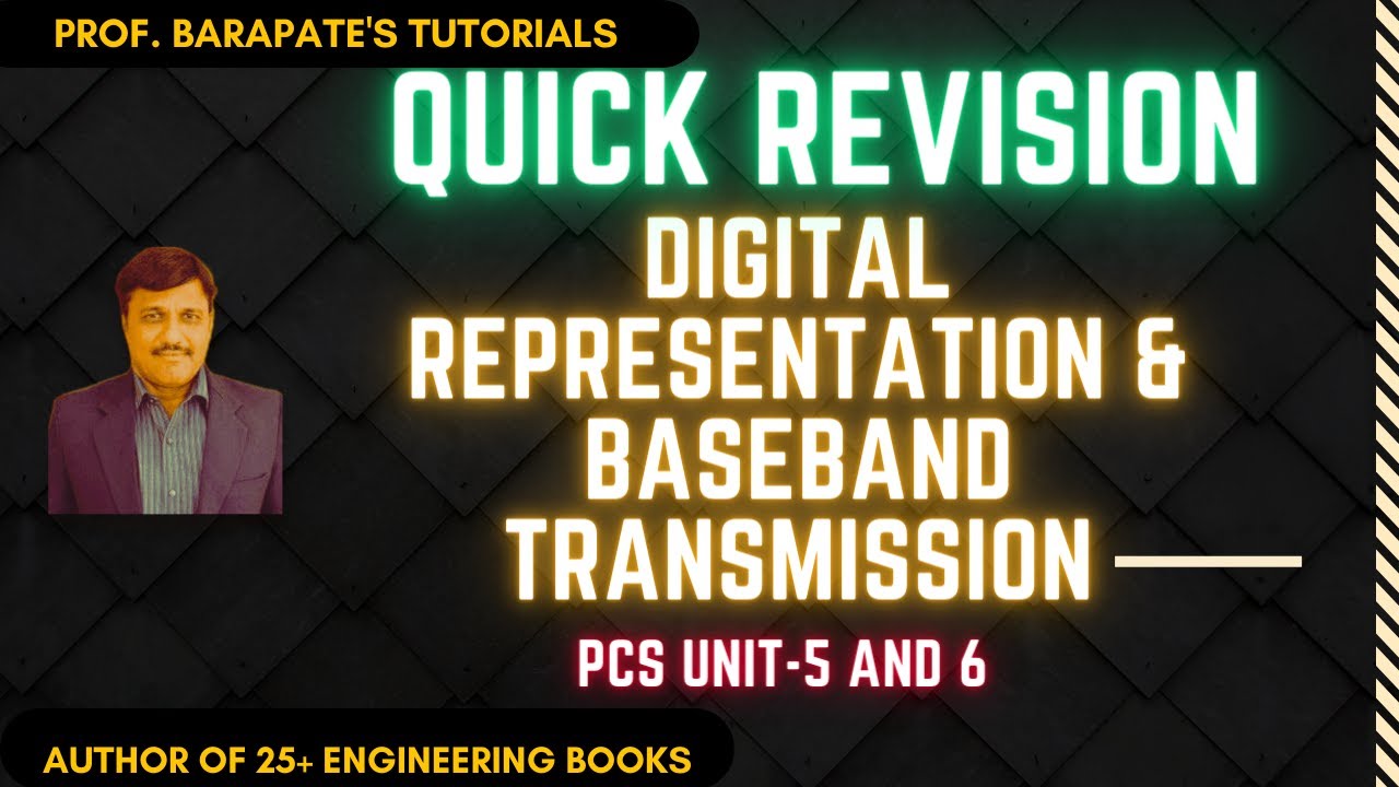QUICK REVISION OF DIGITAL REPRESENTATION AND BASEBAND TRANSMISSION ...