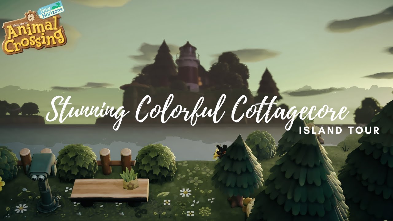 Stunning Colorful Cottagecore Island Tour | Animal Crossing New ...