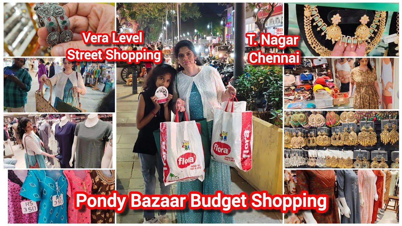 T. Nagar Pondy Bazaar Budget Street Shopping Vlog||Explore Pondy Bazaar||T.Nagar Chennai||Samu ...