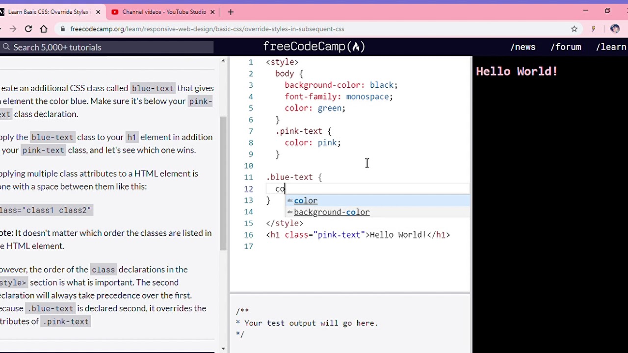 Learn Basic Css Override Styles In Subsequent Css Freecodecamp Org 7942