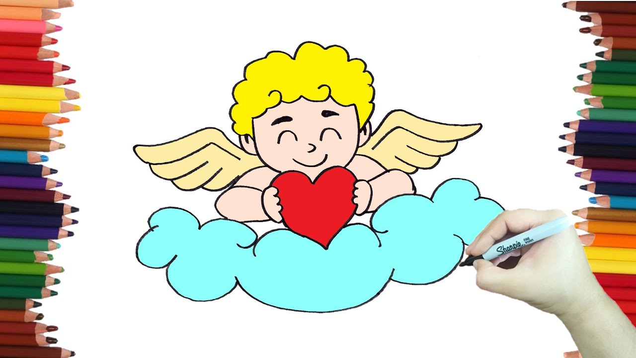 How to draw CUPID STEP BY STEP - YouTube