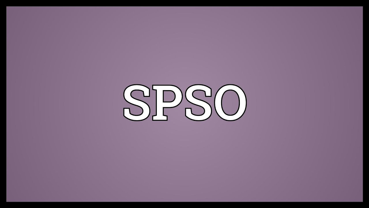 SPSO Meaning - YouTube