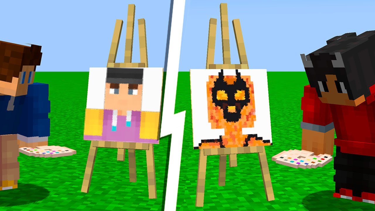 Hvem Kan Tegne Den Flotteste YouTuber i Minecraft! - YouTube
