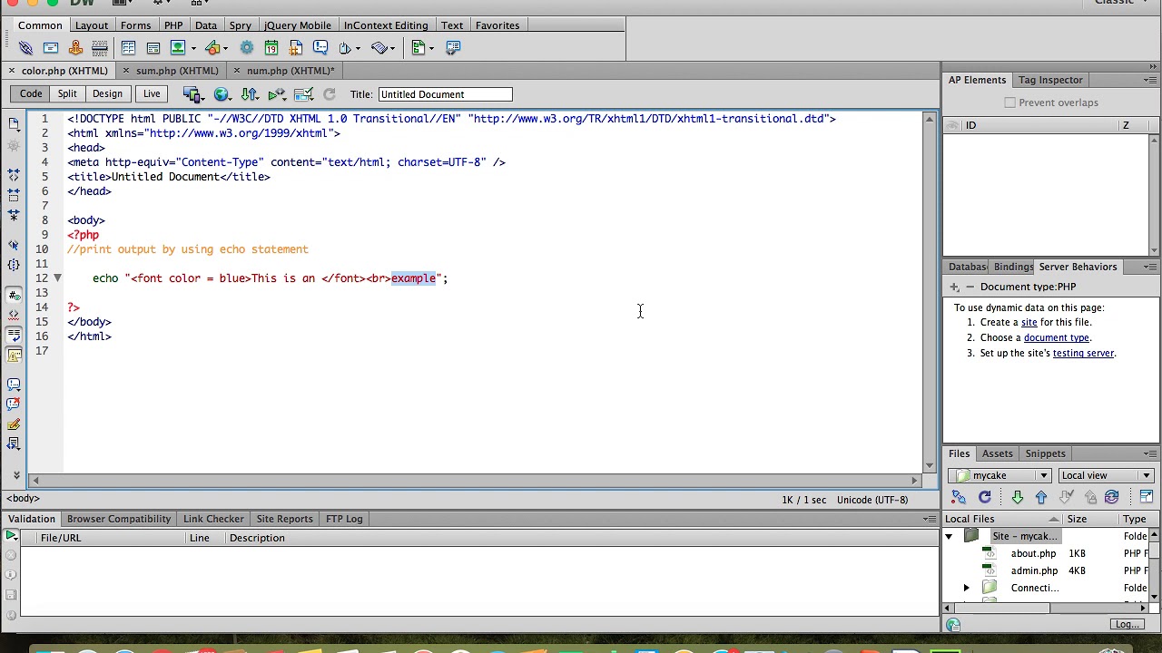 Chapter 2 Part 5 Embedded Html And Php Youtube