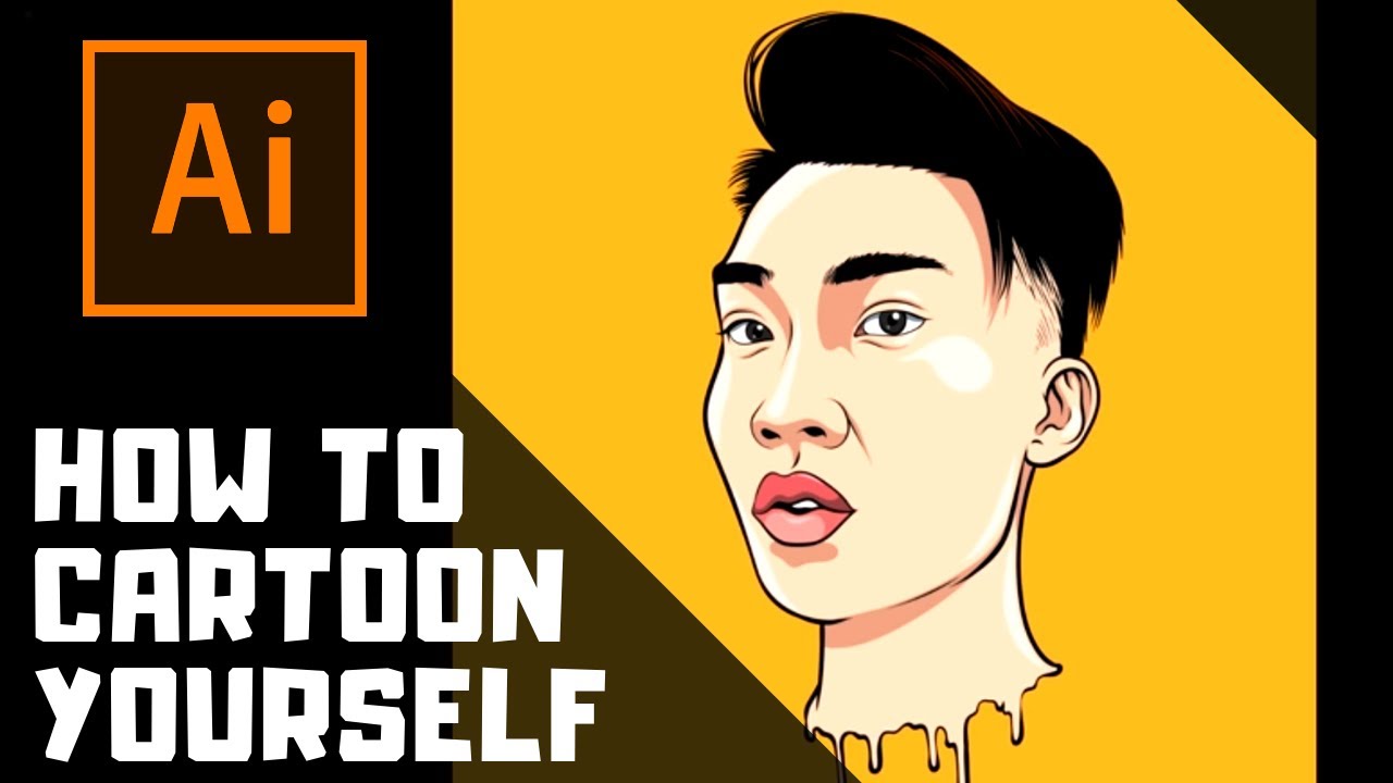 How To Cartoon Yourself Step By Step Ricegum Tutorial Adobe Illustrator Youtube