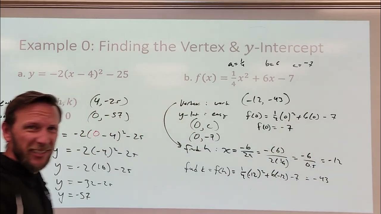 Alg2 Lesson 2-1b Vertex and Standard Forms of Quadratic Functions - YouTube