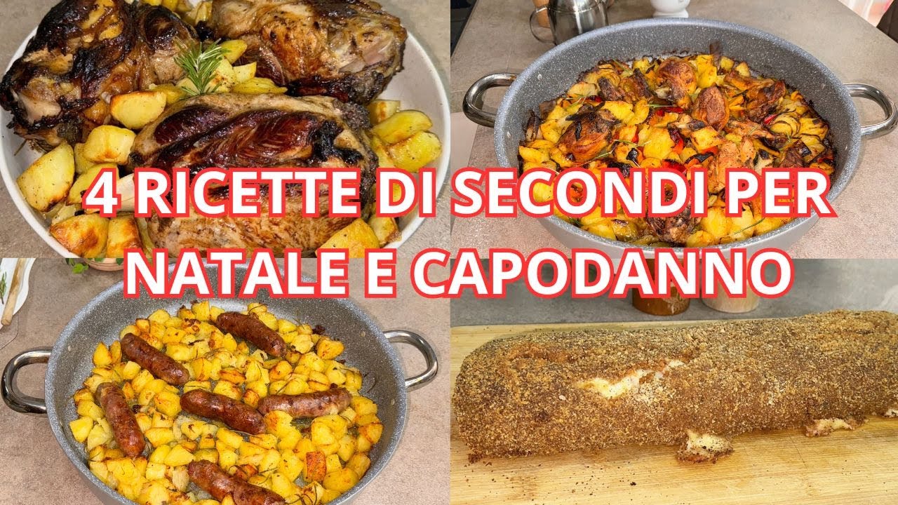 4 RICETTE DI SECONDI PER NATALE E CAPODANNO - YouTube