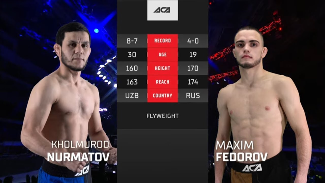 Холмурод Нурматов vs. Максим Федоров | Kholmurod Nurmatov vs. Maxim Fedorov | ACA 166 - YouTube