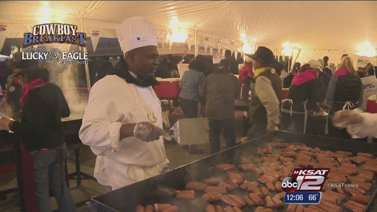 Video: Annual Cowboy Breakfast takes aim at Guinness world record - YouTube