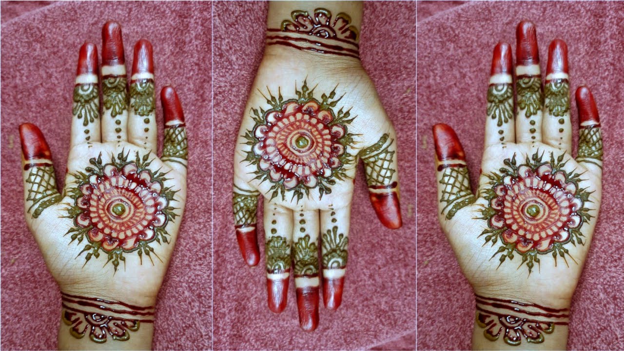 tiki mehndi designs || simple and beautiful designs 😍 - YouTube