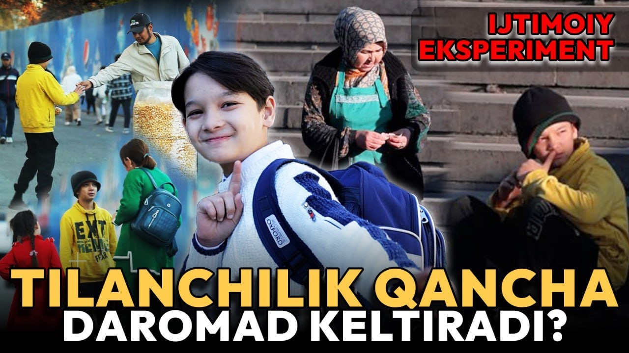 Ijtimoiy eksperiment: Yosh aktyor tilanchi rolini ijro etib, qancha pul ...