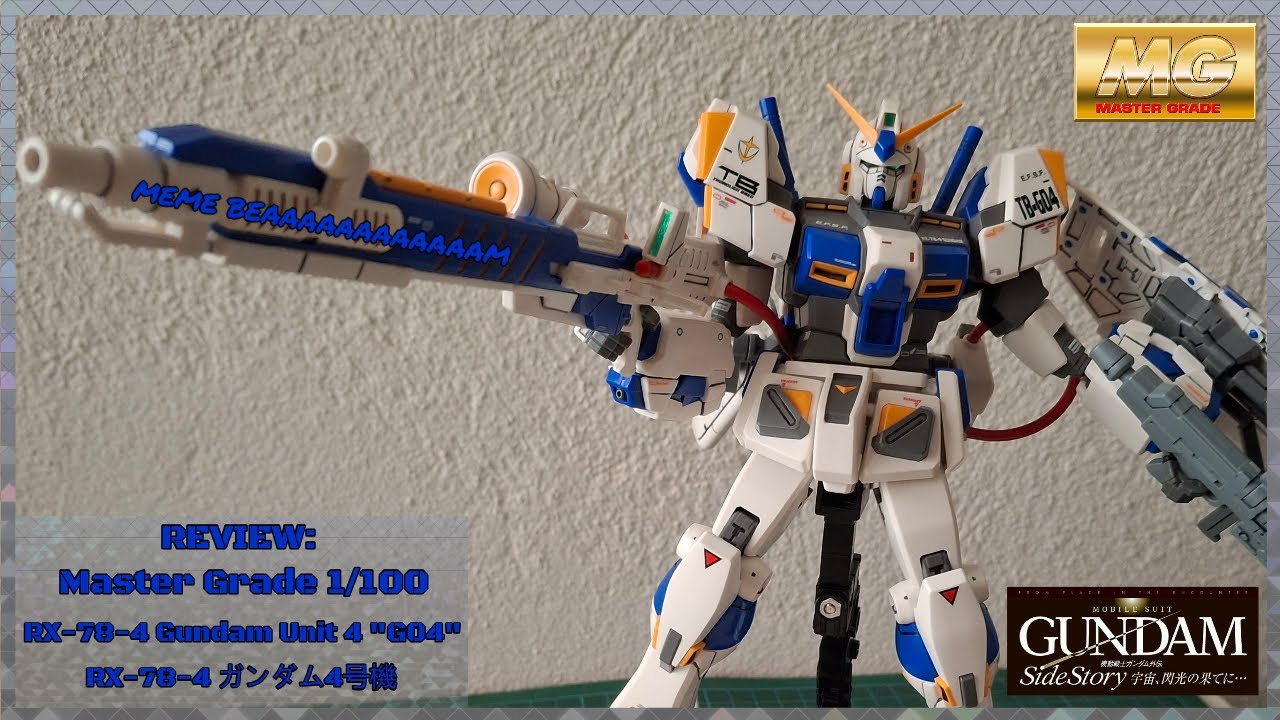 Master Grade 1/100 RX-78-4 Gundam Unit 4 "G04" Review | MEME BEAM ...