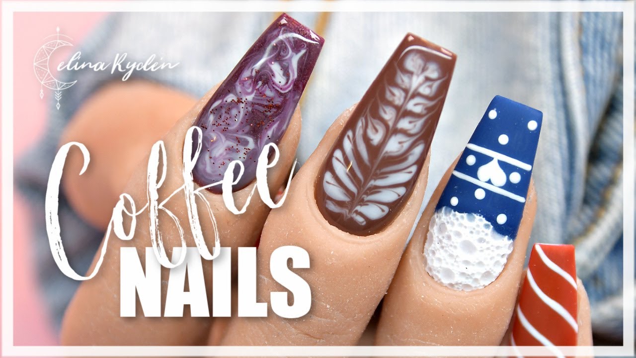 💅🏼 NAIL ART TUTORIAL | ☕ COFFEE INSPIRED NAILS 😋 | LIGHT ELEGANCE ...
