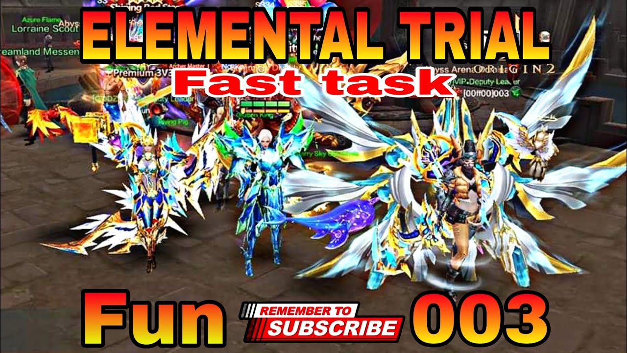 ELEMENTAL TRIAL FAST 5TASK - MU ORIGIN 2 - YouTube