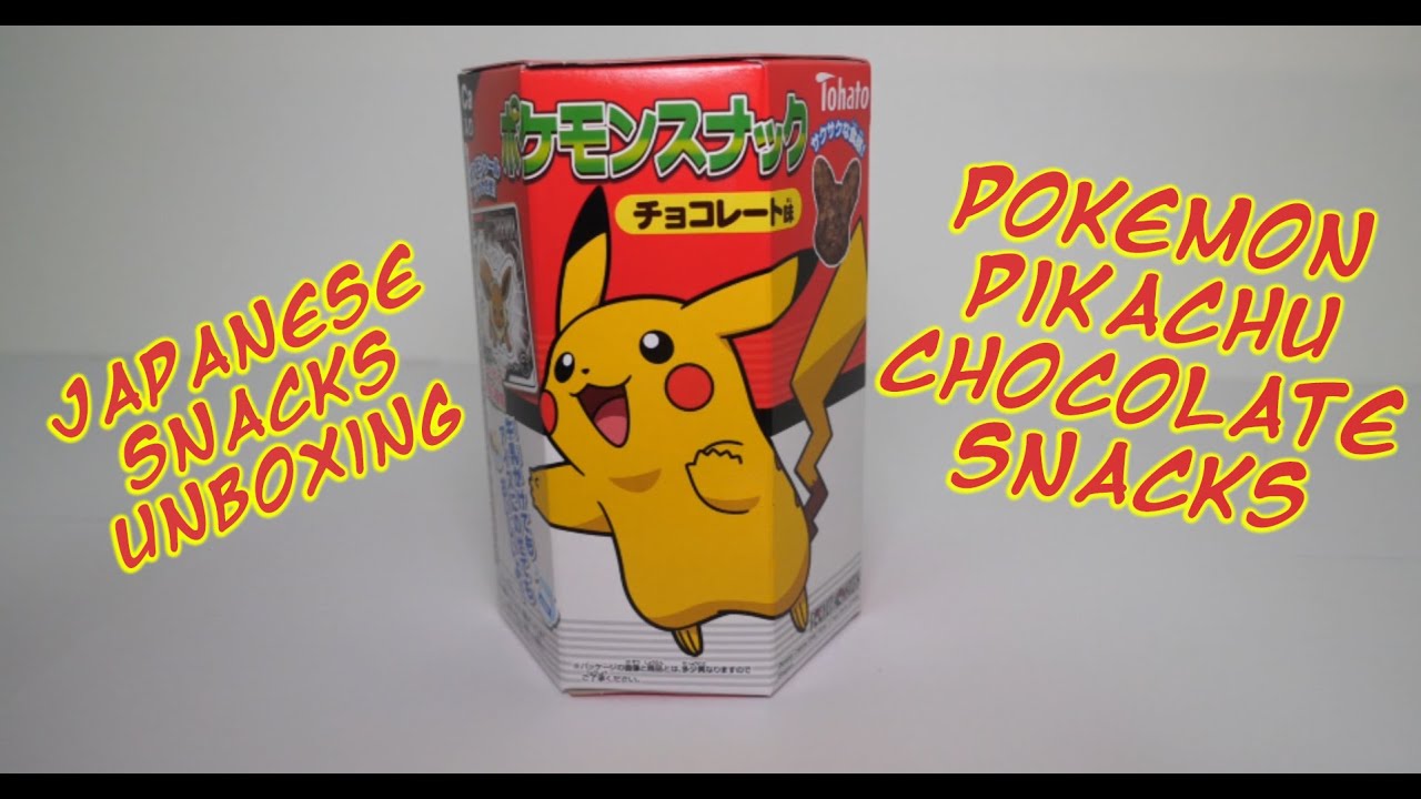 Pikachu chocolate snack from Japan - YouTube