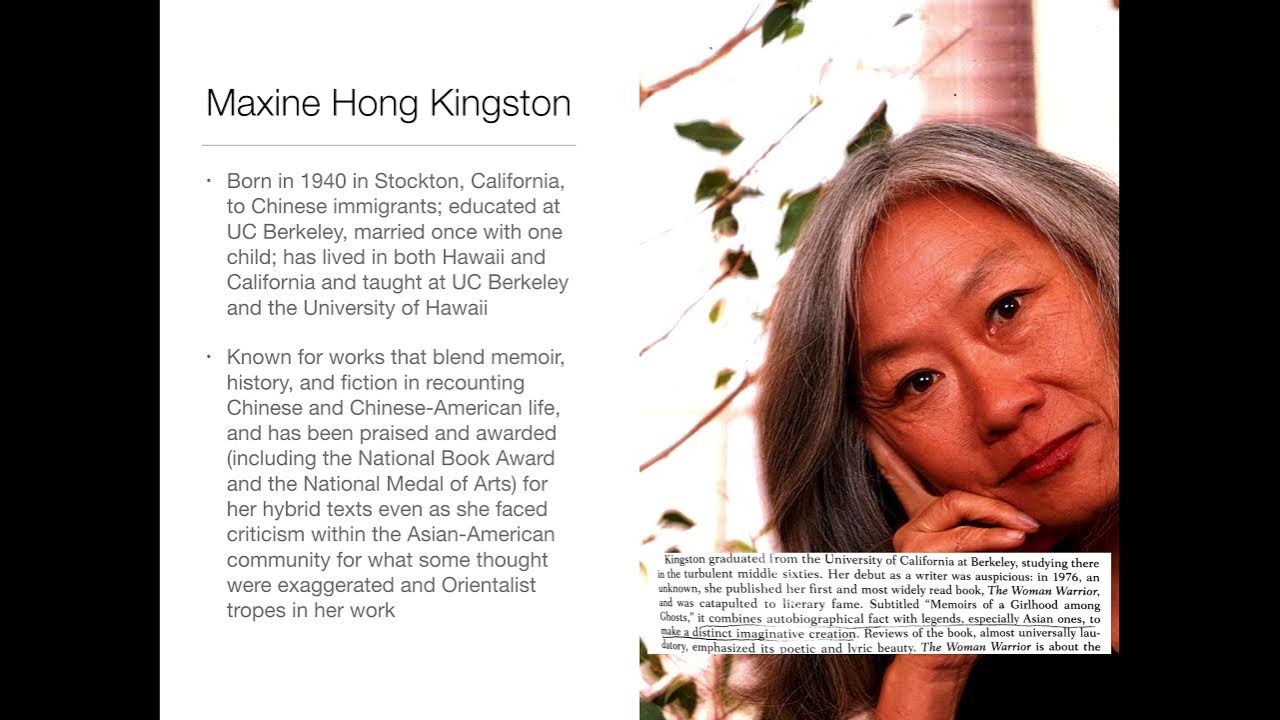 A Lecture on Maxine Hong Kingston's "No Name Woman" - YouTube