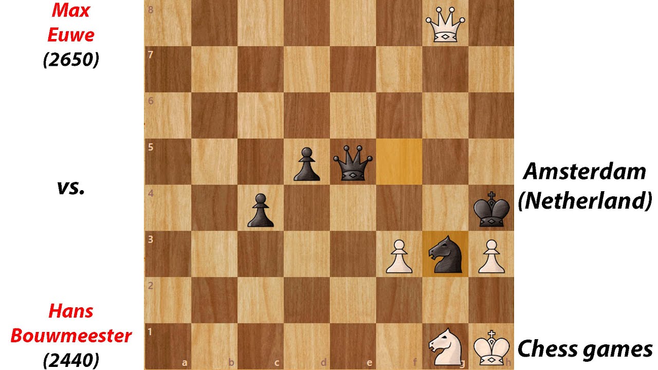 Max Euwe vs. Hans Bouwmeester | Amsterdam (Netherland) | Chess games ...