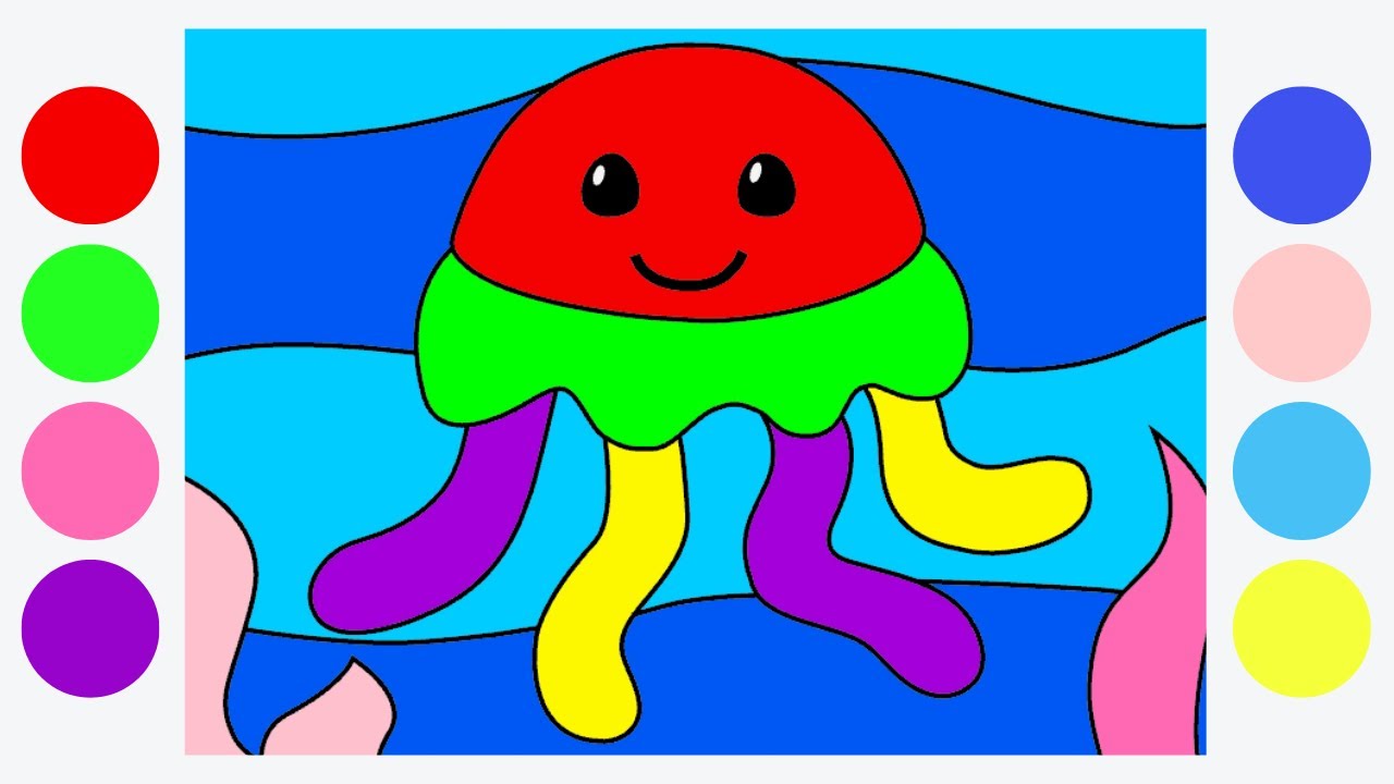 Coloring An Octopus For Kids | Learn Colors For Toddlers | Sunshine ...