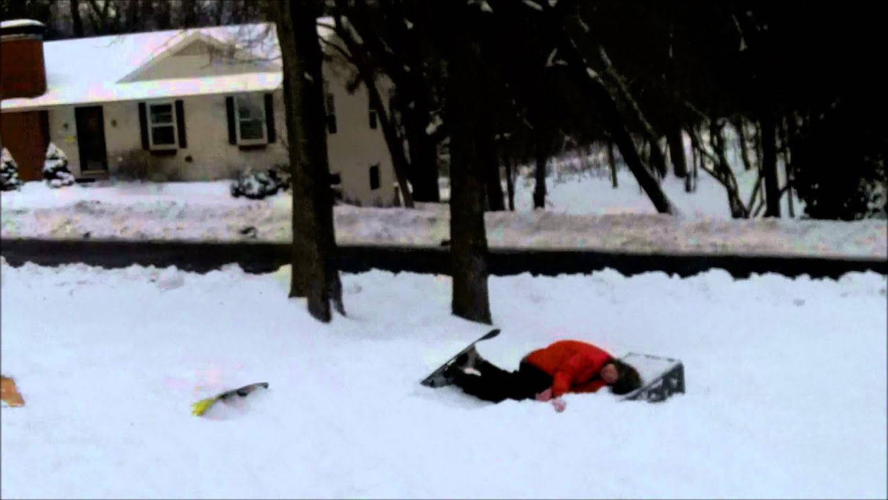 SNOWBOARD SCORPION FAIL two ramps - YouTube