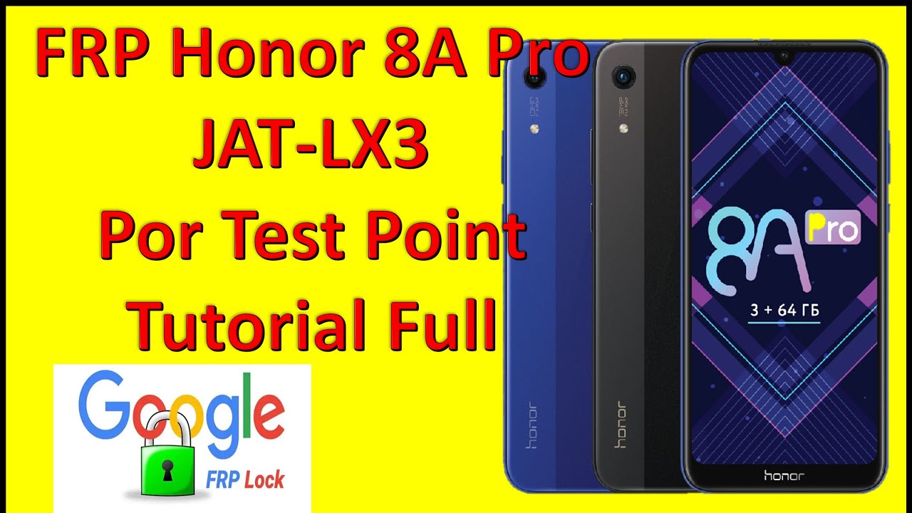 FRP Honor 8a pro JAT-LX3 Clase mtk - YouTube