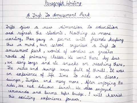 A Trip To Amusement Park || Paragraph Writing || Class - 3 || English ...