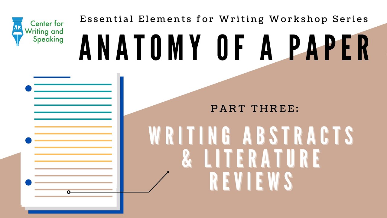Writing Abstracts & Literature Reviews - YouTube