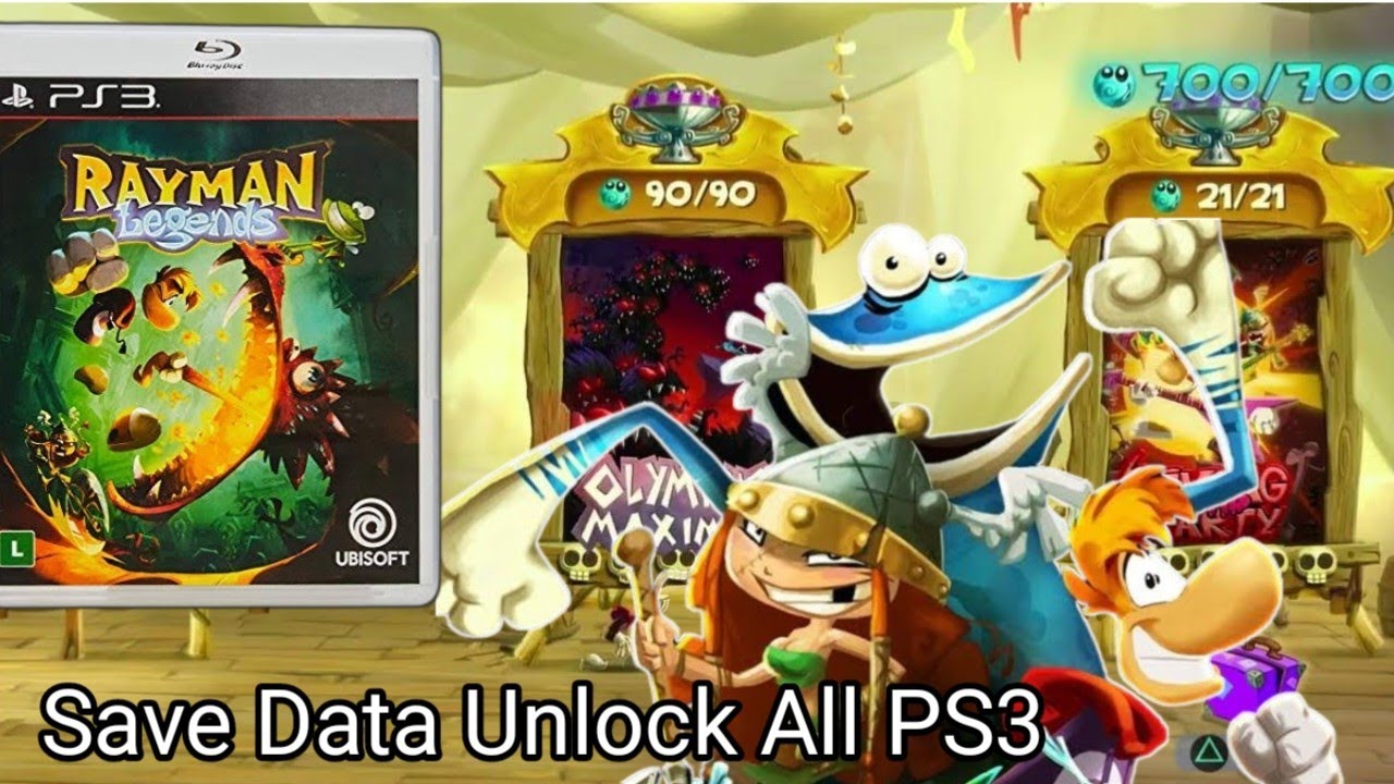 [PS3] Rayman Legend Save Data Complete 100% PS3 BLUS31183 - YouTube