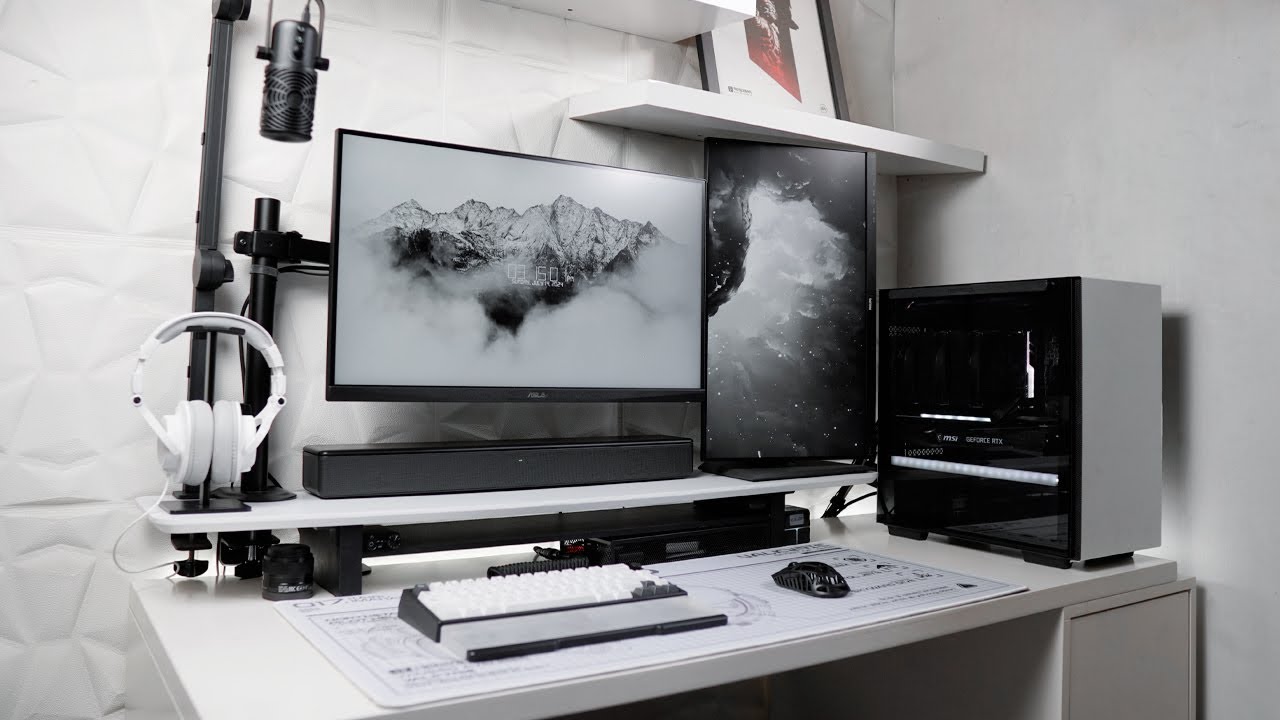Bikin Setup Meja Clean Aesthetic untuk WFH & Gaming | English Sub ...