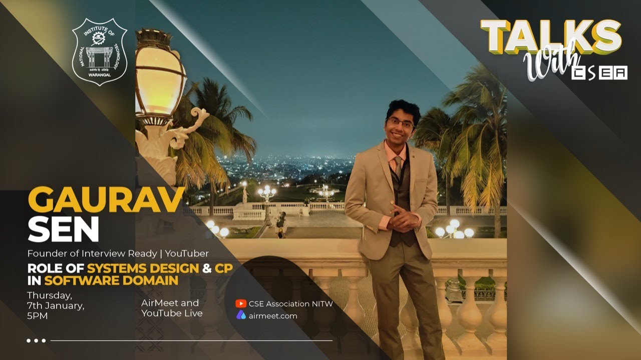 Role of Systems Design & CP in Software Domain | Gaurav Sen | Talks ...