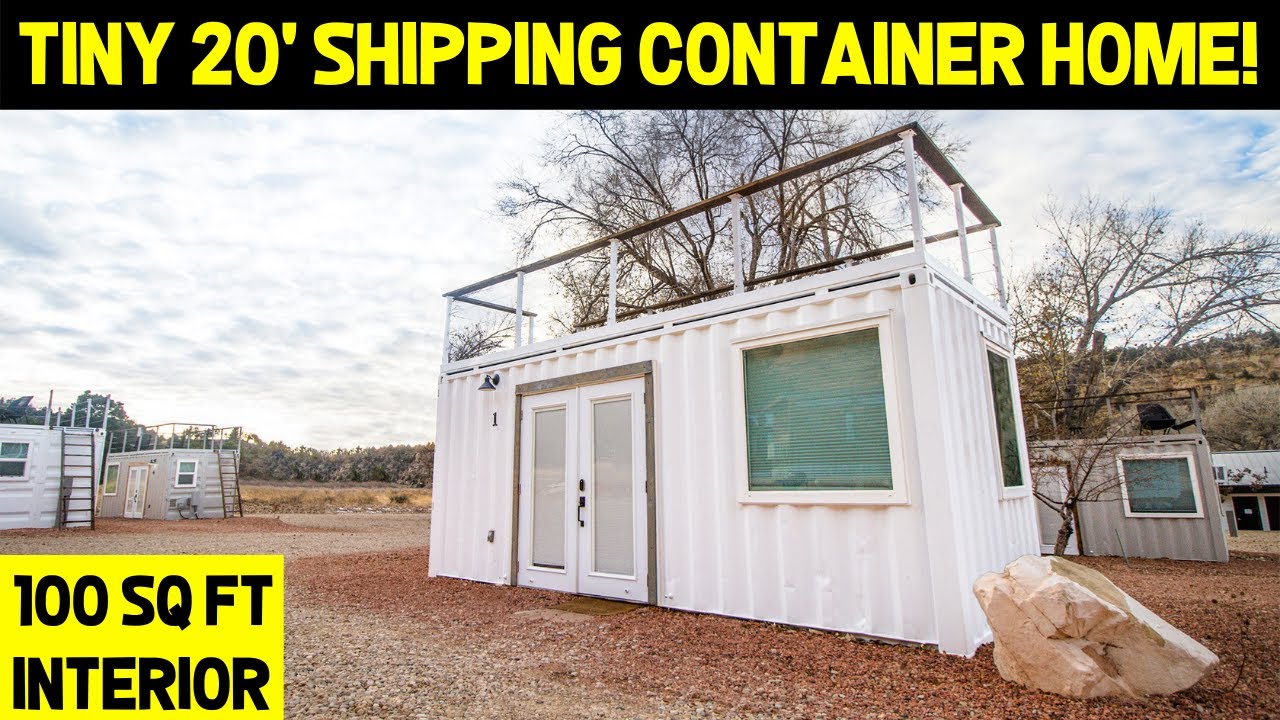 TINY 20ft SHIPPING CONTAINER HOME! (Full Airbnb Tiny House Tour) - YouTube