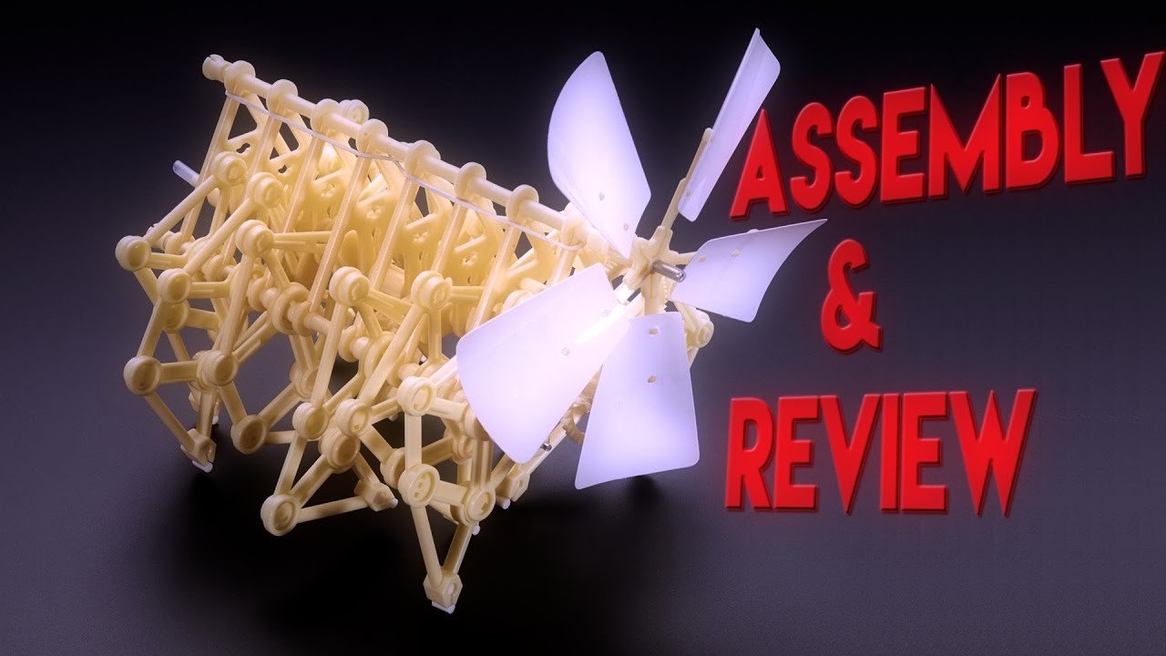 Walking "Strandbeest" assembly and review of model kit - YouTube