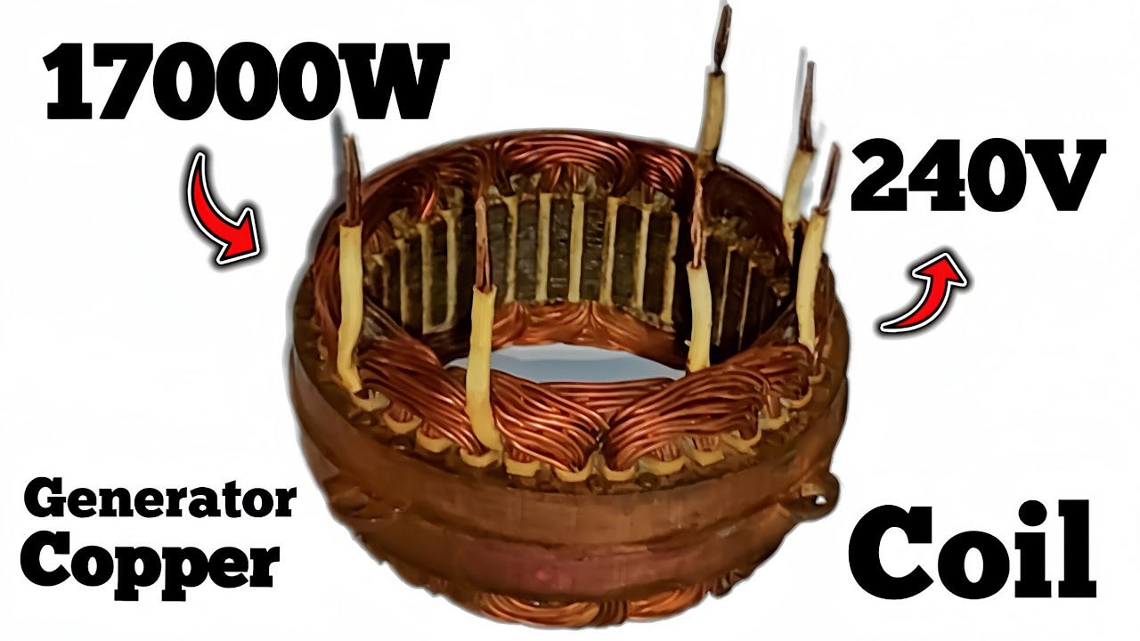 Car motor Generator copper the magnet on the coil produces 240 volt ...